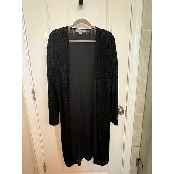 Ruff Hewn | Sweaters | Ruff Hewn Grey Womens Velvet Sheer Black Open ...